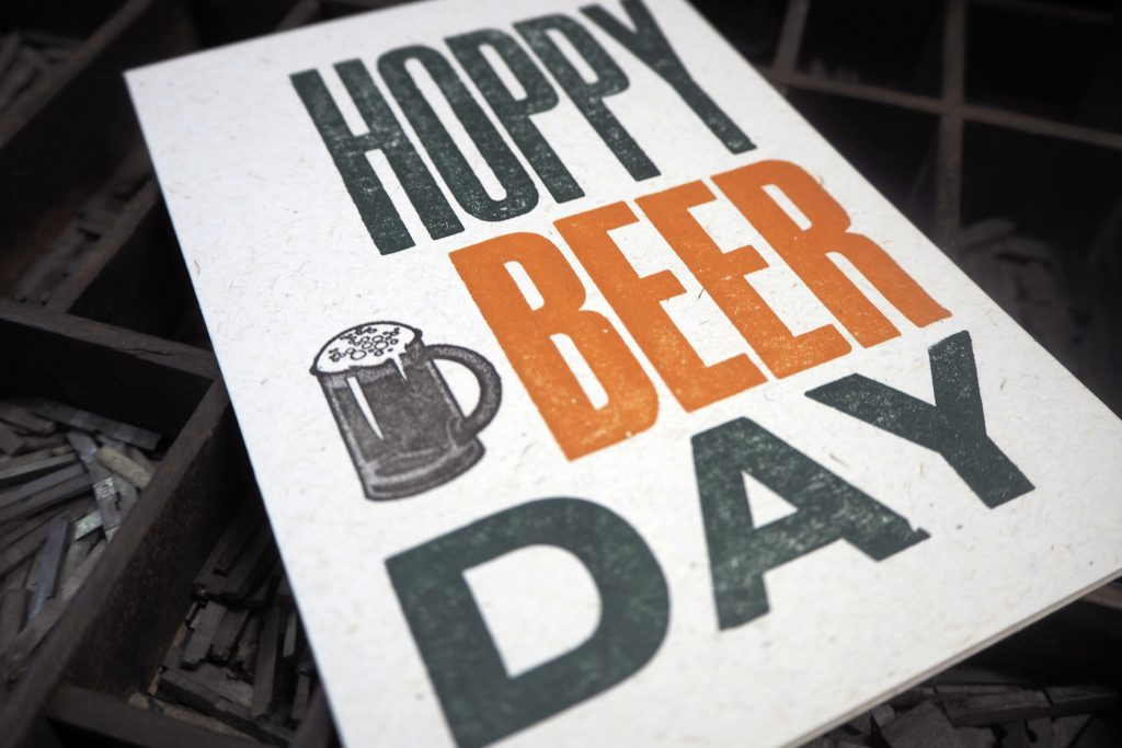 Hoppy Beer Day Card | The Smallprint Company